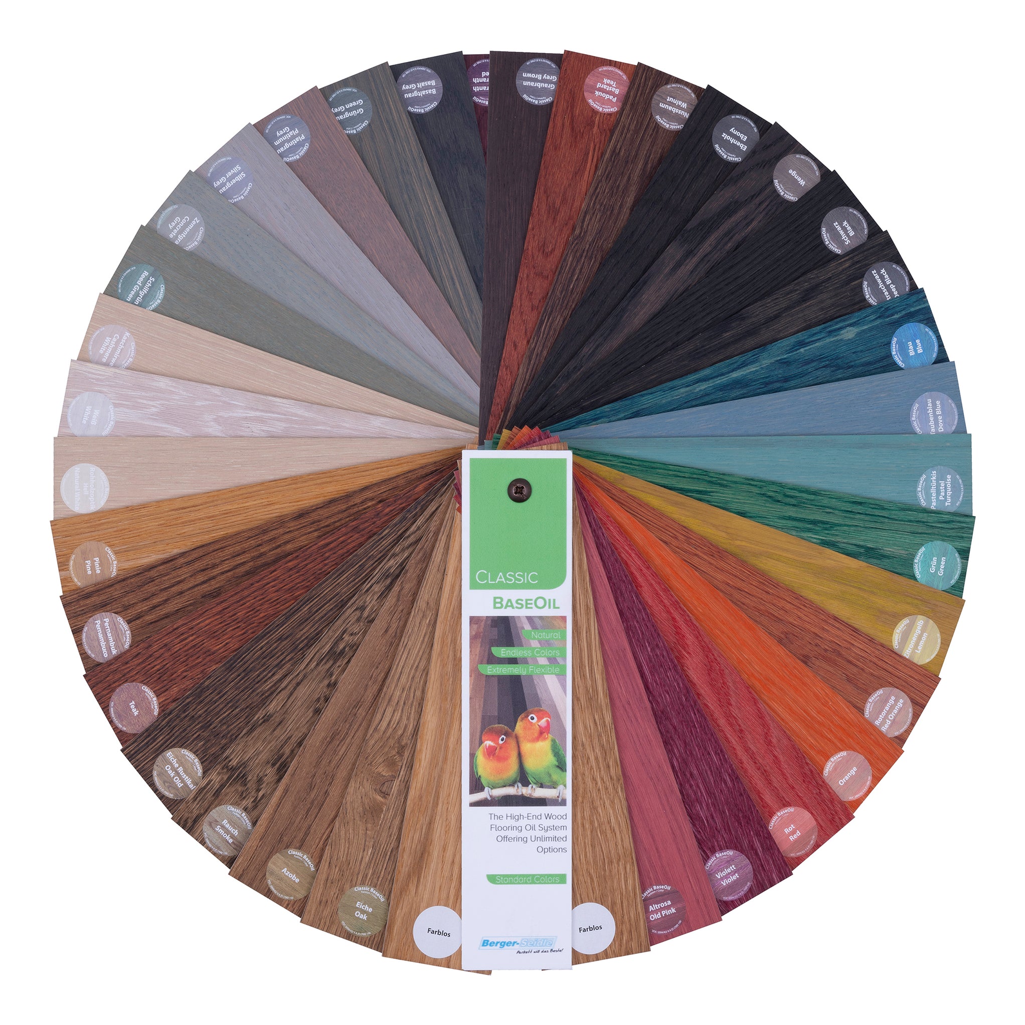 Berger-Seidle Classic Base Oil Colour Sample Swatches — EcoGrit